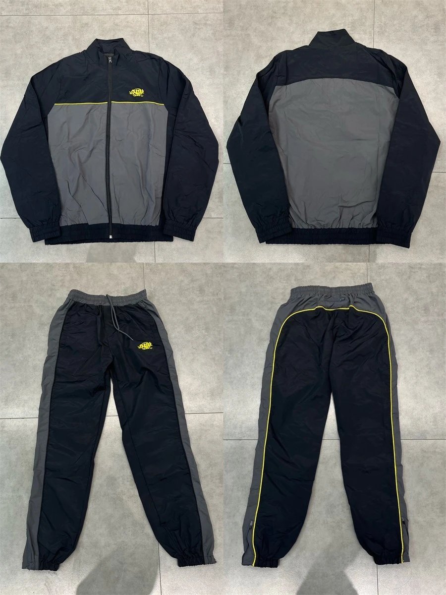Sports Tracksuit Set Gray & Black - Athletic Sportswear – HypeSYX