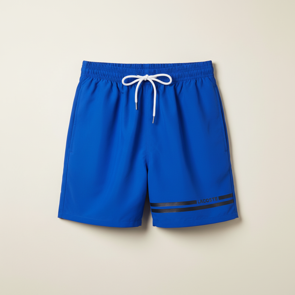 Lacoste Sport Swim Shorts - Striped Athletic Design | Premium Beachwear ...